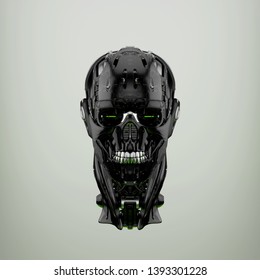 Cyber Skull Front 3d Rendering: ภาพประกอบสต็อก 1393301222 | Shutterstock