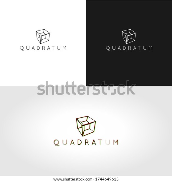 Cybercube Logo Template 4 Dimensional Cube Stock Illustration ...