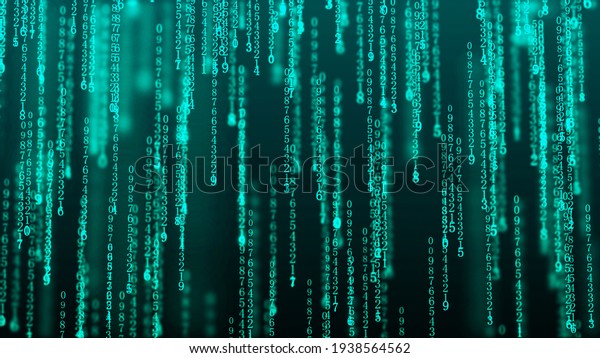 Cyberspace Background Set Numbers Different Sizes Stock Illustration ...