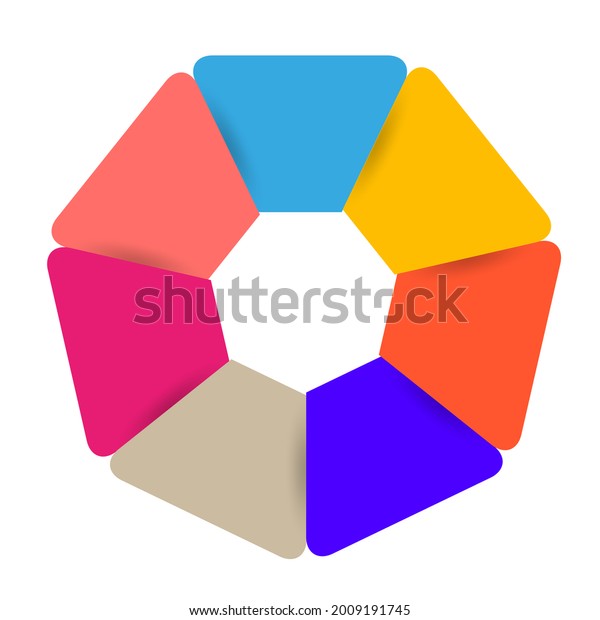 Cycle Chart Infographic Template 7 Colored Stock Illustration ...
