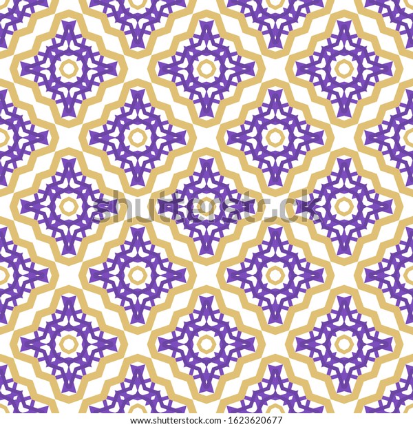 Cyclical Pattern Geometric Shapes Seamless Illustration Stock ...