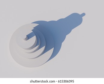Cylinder Shape Object Shadow 3d Illustration Stock Illustration ...