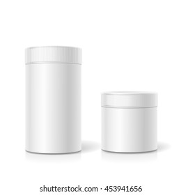 Cylindrical Package Empty White Realistic Box Stock Illustration ...