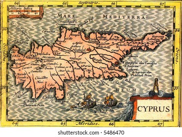 Cyprus Ancient Map 스톡 일러스트 5486470 | Shutterstock
