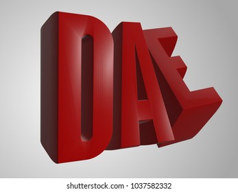 Dae 3d Word Render Stock Illustration 1037582332 | Shutterstock