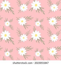 Daisy Pattern Daisy Flower Daisy Background Stock Illustration ...