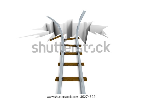 Damaged Railway Stock Illustration 35274322