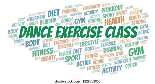 Dance Exercise Class Word Cloud 库存插图 1229832055 | Shutterstock