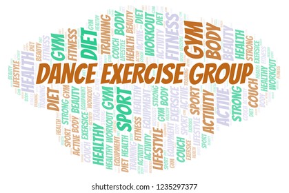 Dance Exercise Group Word Cloud Stock Illustration 1235297377 ...