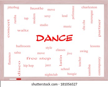 Dance Word Cloud Concept On Whiteboard Stock Illustration 181056527 ...