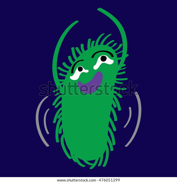Dancing Bacteria Isolated Illustration Stock Illustration 476051299