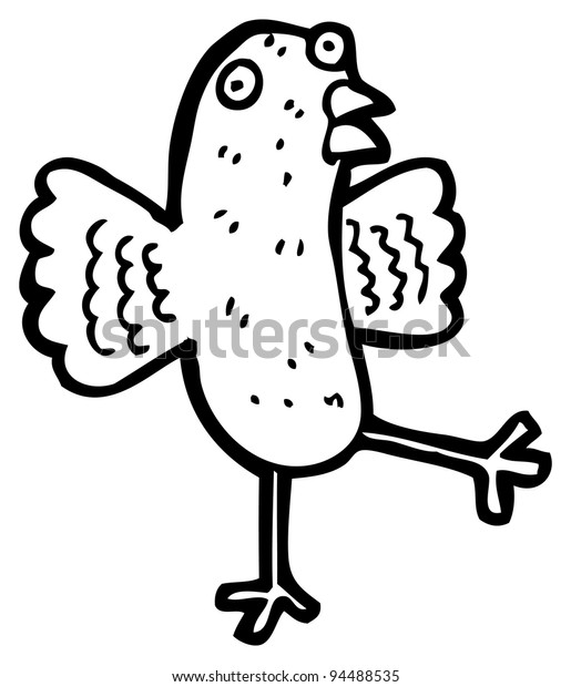 Dancing Bird Cartoon Stock Illustration 94488535