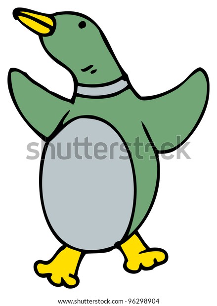 Dancing Duck Cartoon Stock Illustration 96298904