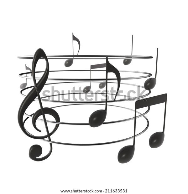 Dancing Music Notes Black Music Notes Stock Illustration 211633531 ...