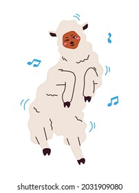 Dancing Sheep Isolated On White Background Stock Illustration ...