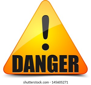 Generic Danger Warning Sign Black Over Stock Photo (Edit Now) 1437287804