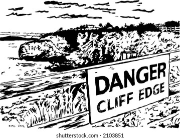 1,161 Dangerous cliff edge warning Images, Stock Photos & Vectors ...