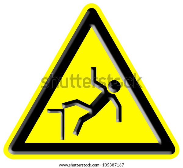 Danger Falling Heights Sign Stock Illustration 105387167 | Shutterstock