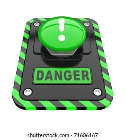 Danger Green Help Button On White Stock Illustration 71606167 ...