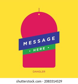 Dangler Design Template Mock Presentation Stock Illustration 2083314529