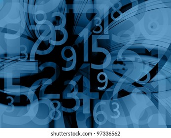 Dark Background Numbers Stock Illustration 97336562 | Shutterstock