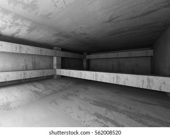 Dark Basement Empty Room Interior Concrete Stock Illustration 562008520 ...