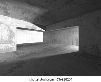 Dark Basement Empty Room Interior Concrete Stock Illustration 613632572