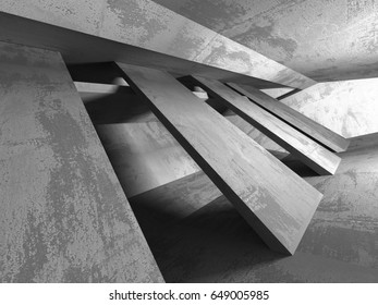 Dark Basement Empty Room Interior Concrete Stock Illustration 649005985