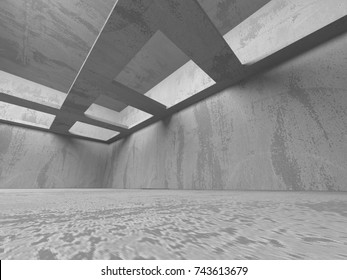Dark Basement Empty Room Interior Concrete Stock Illustration 743613679 ...