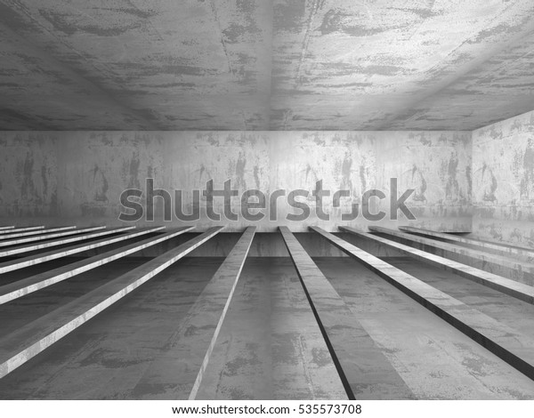 Dark Basement Empty Room Interior Concrete Stock Illustration 535573708 ...