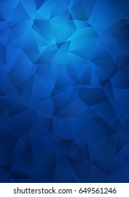 Dark Blue Low Poly Background Sample Stock Illustration 649561246 ...