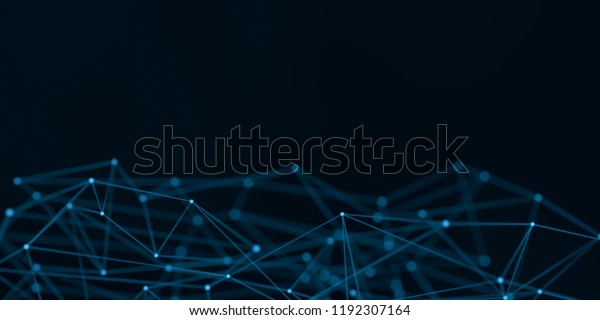 Dark Blue Network Abstract Background Copyspace Stock Illustration ...