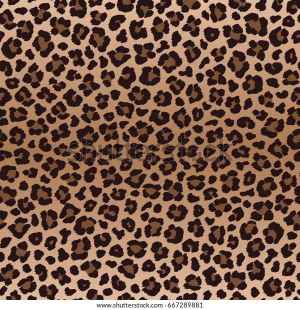 Ilustración de stock sobre Patrón transparente de leopardo marrón ...