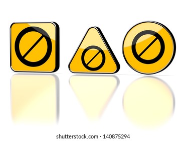 Dark Orange Not Allowed Label 3d Stock Illustration 140875294 ...