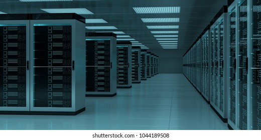 Big Data Dark Server Room Bright Stock Photo 571378933 | Shutterstock