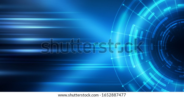Dark Tech Abstract Background Neon Glow Stock Illustration 1652887477 ...