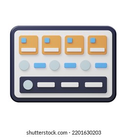 Dashboard Admin Report 3d Icon Stock Illustration 2201630203 | Shutterstock