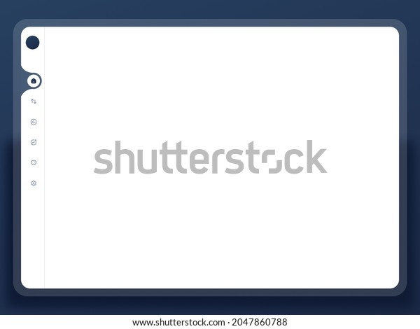 Dashboard Ui Blank Template Left Menu 库存插图 2047860788 | Shutterstock