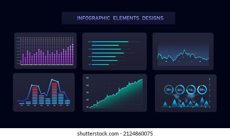 Dashboard Ui Concept Elements Interface Futuristic Stock Illustration ...