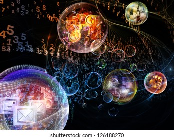 Data Bubble Series Design Composed Telecommunication Stock Illustration ...