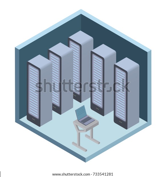 Data Center Icon Server Room Illustration Stock Illustration 733541281 ...