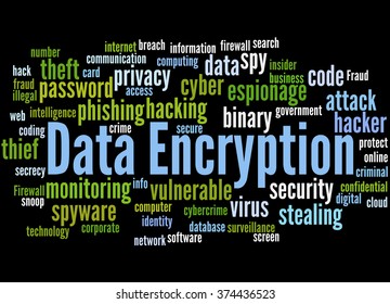 Data Encryption Word Cloud Concept On Stock Illustration 374436523 ...