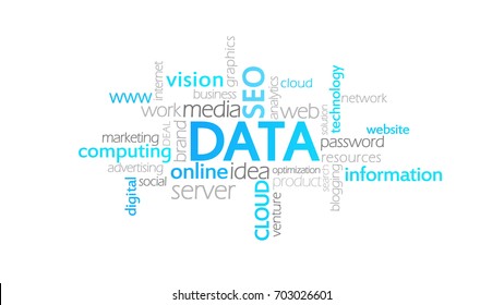 Data Infographic Cloud Animation Stock Illustration 703026601