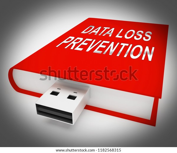 Data Loss Prevention Security Shield 3d Stock Illustration 1182568315