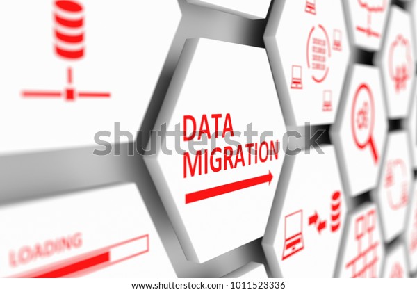 Data Migration Concept Cell Blurred Background Stock Illustration ...