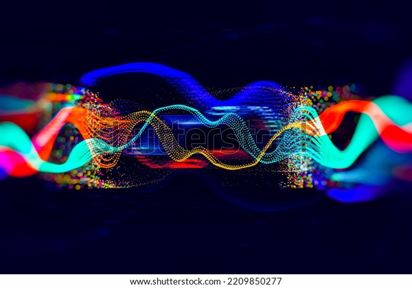 Data Science Abstract Technological Background Vibrant Stock ...