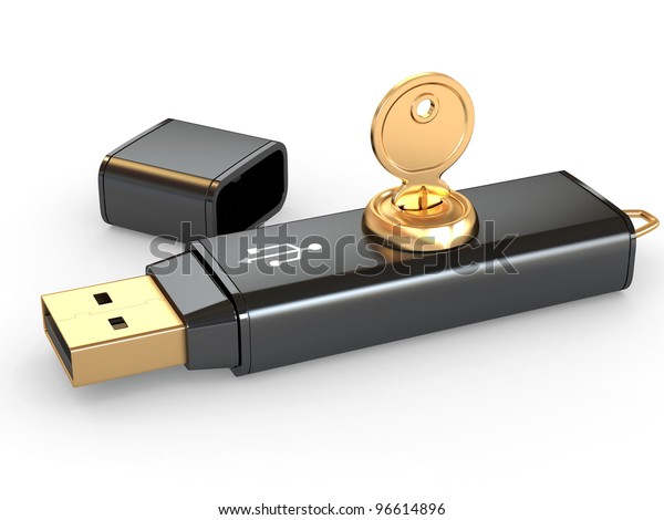 Data Security Information Protection Usb Flash Stock Illustration ...