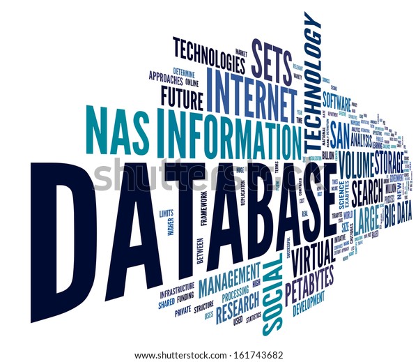Database Concept Word Tag Cloud On Stock Illustration 161743682