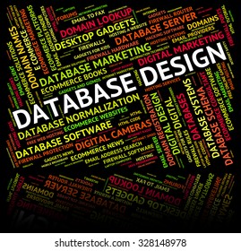 Database Design Indicating Words Computer Word Stock Illustration ...