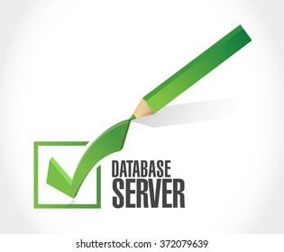 Database Server Check Mark Sign Illustration Stock Illustration ...